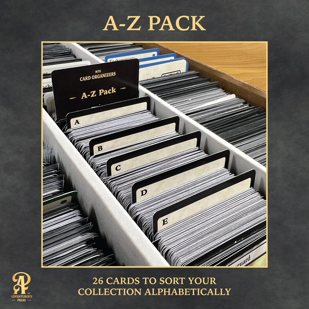 A-Z Pack Magic the Gathering Organizer Cards: 26 Cards for Organizing ...