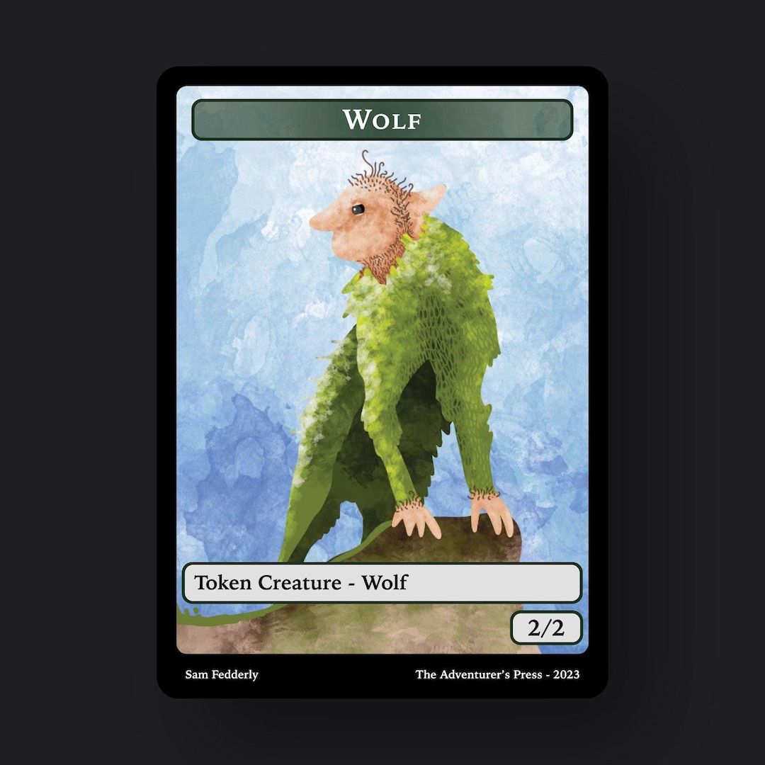 Wolf Token Pack for Magic the Gathering MTG: 4 Pack 2/2 Wolf Tokens SF ...