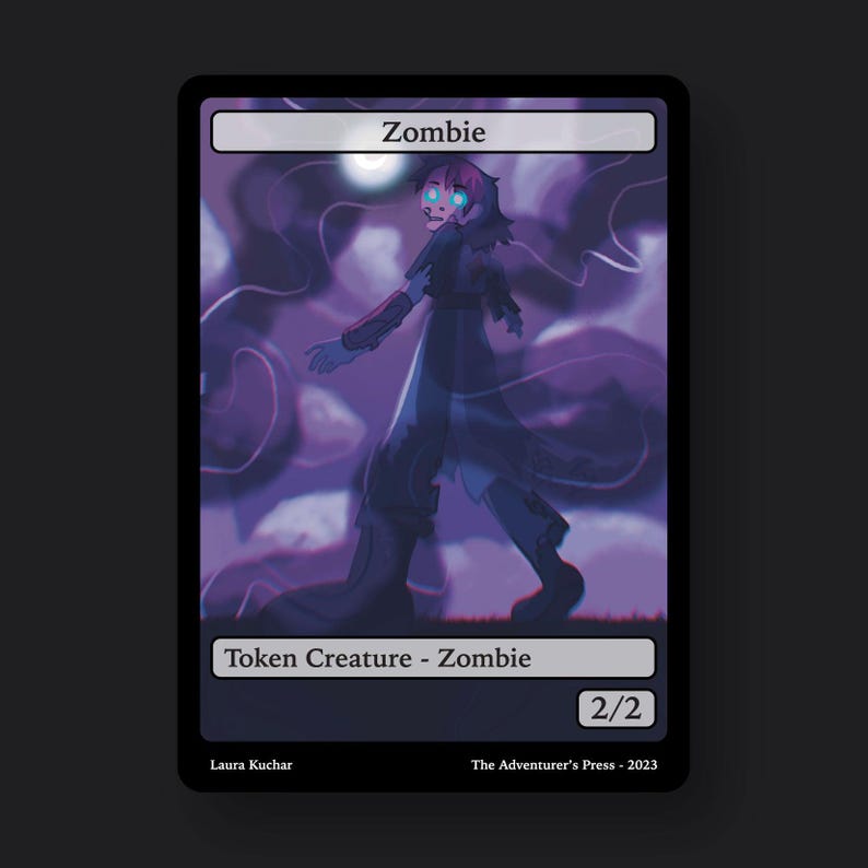 Zombie Token Pack for Magic the Gathering MTG: 4 Pack 2/2 Zombie Tokens ...