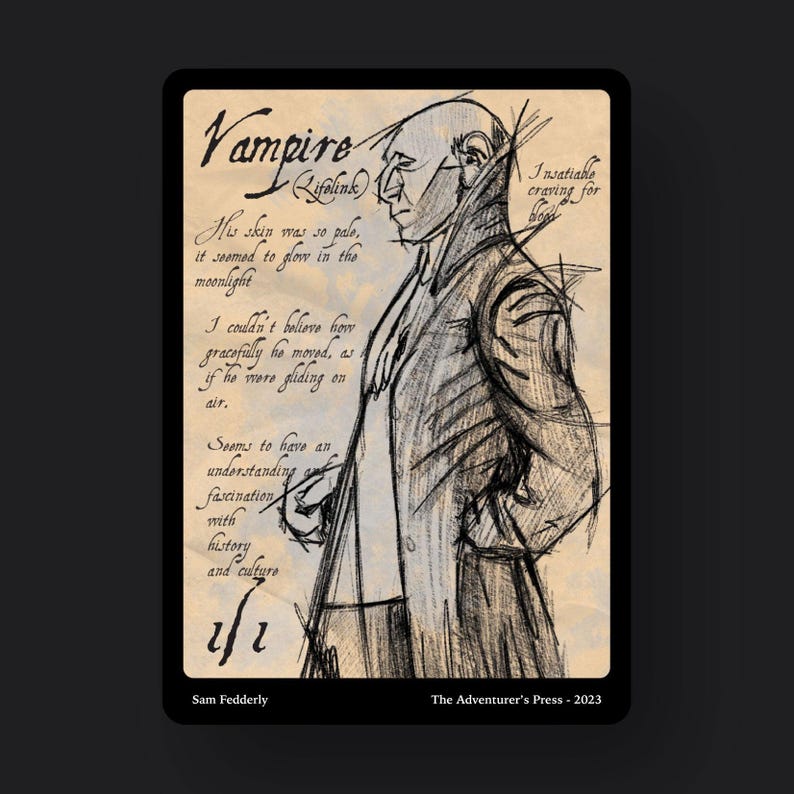 Vampire Token Pack for Magic the Gathering MTG: 4 Pack Vampire Tokens ...