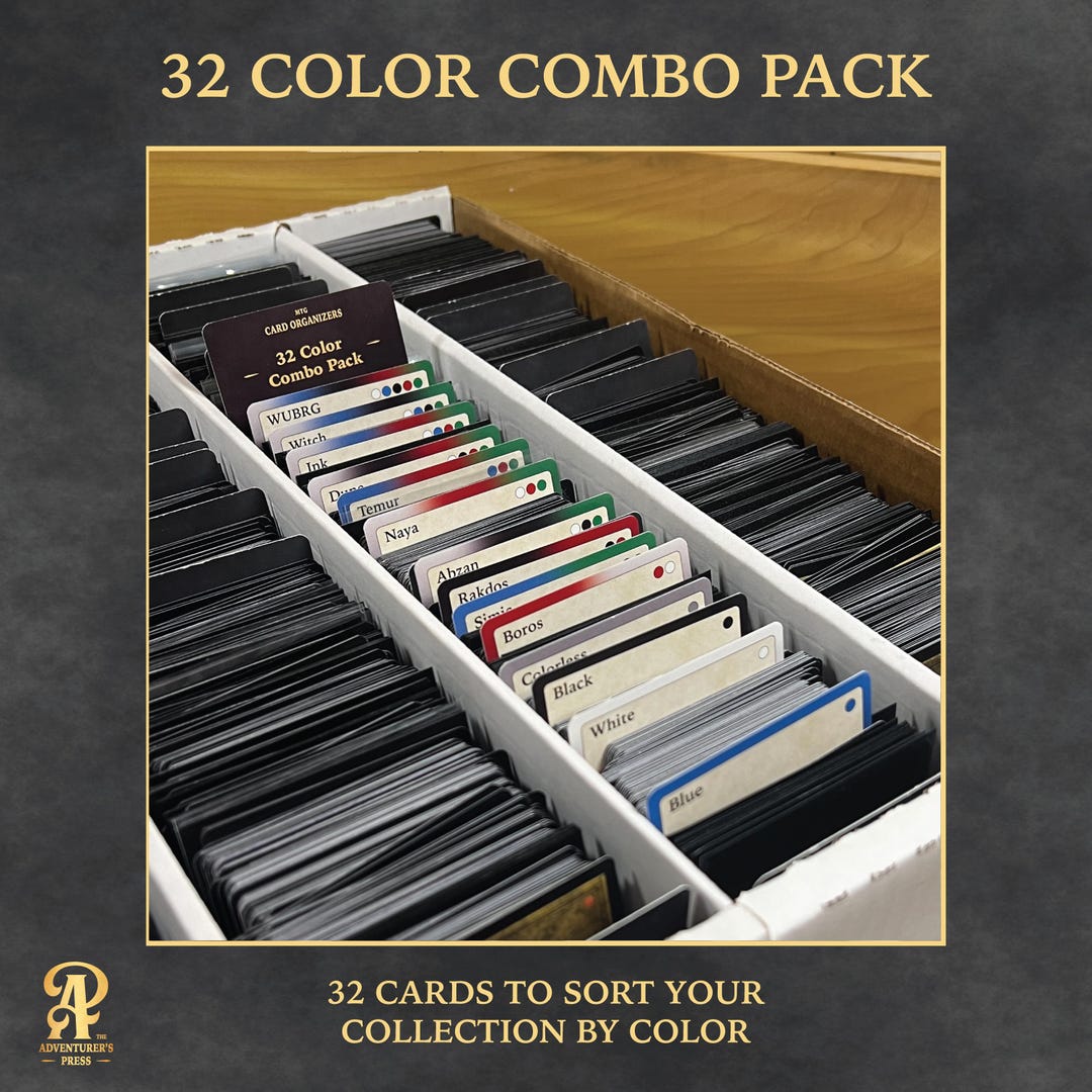 32 Color Combo Pack Magic the Gathering Organizer Cards: 32 Cards for ...