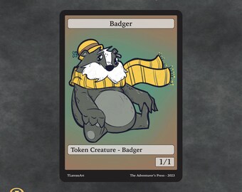 5 Badger Tokens for Magic the Gathering - Etsy