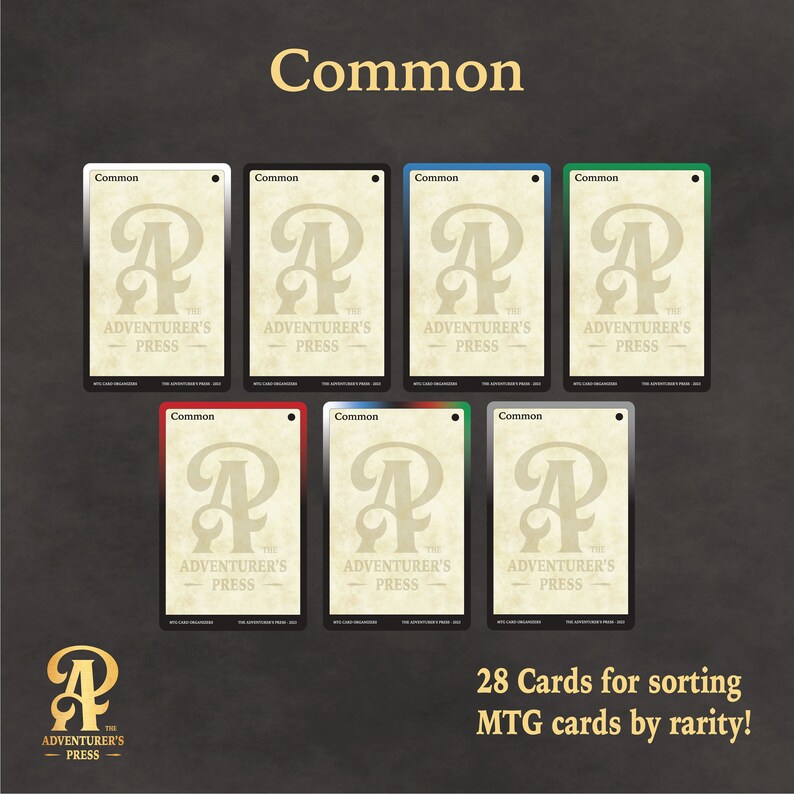 Rarity Pack Magic the Gathering Organizer Cards: 28 Cards for ...