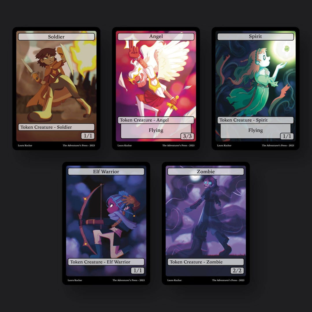 MTG Token Pack: Solider, Angel, Spirit, Elf Warrior, Zombie Tokens for ...