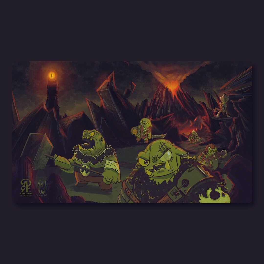 LOTR Orc Army TCG Playmat, 14"x24" - Desk Pad Gaming Mat for Magic the ...