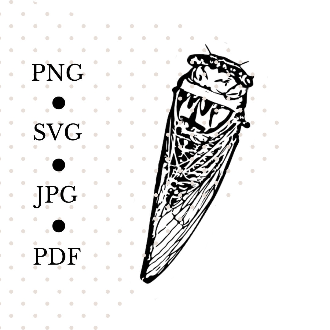 Cicada SVG: Insect Clipart for Cricut, Crafts (digital File) - Etsy ...