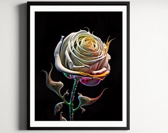Abstract Rose Art - Etsy