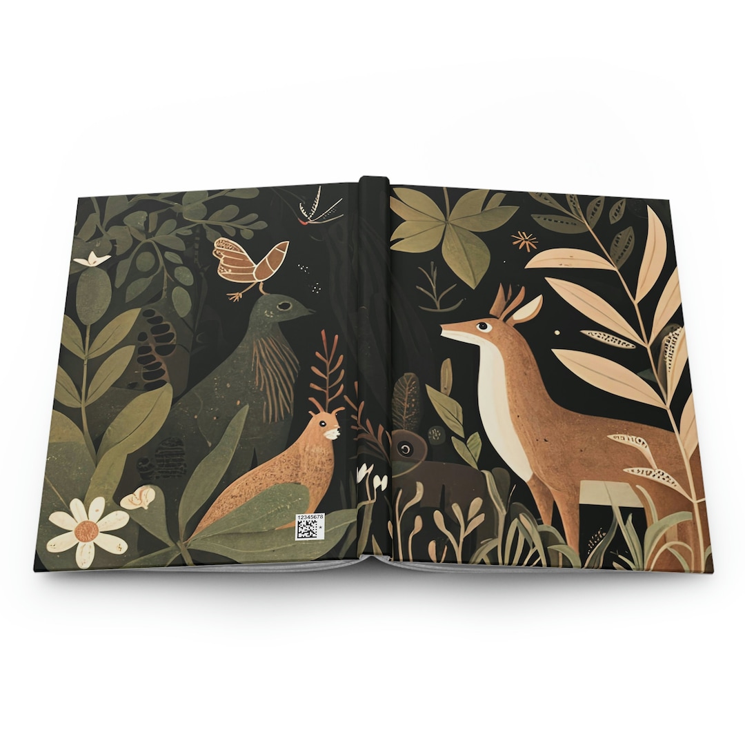 Vintage Wildlife Forest and Animals Hardcover Journal, Botanical Daily ...
