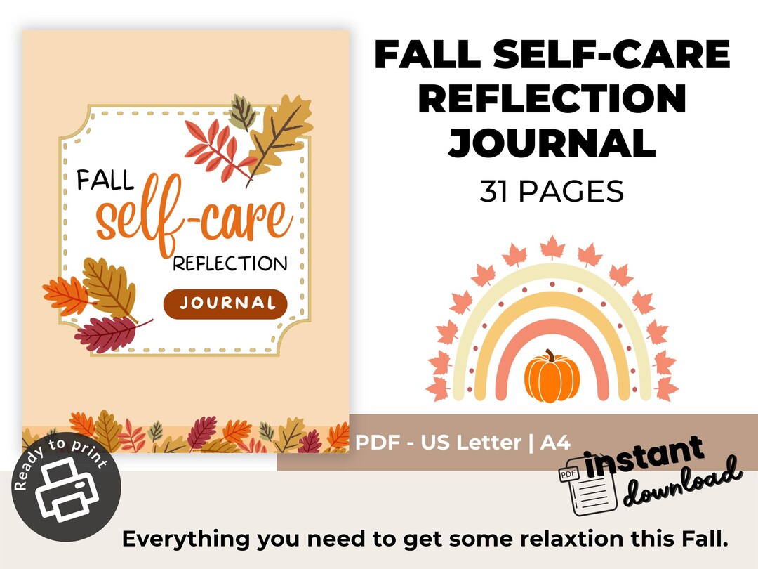 Printable Fall Journal for Self-care | Seasonal Reflection & Gratitude ...