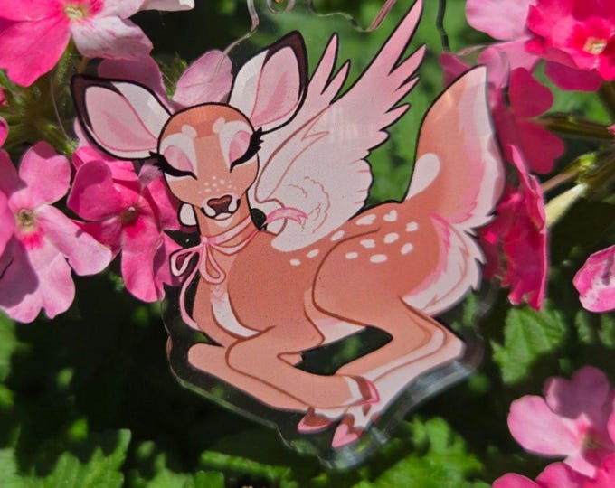 Angel Deer Coquette Charm - Etsy