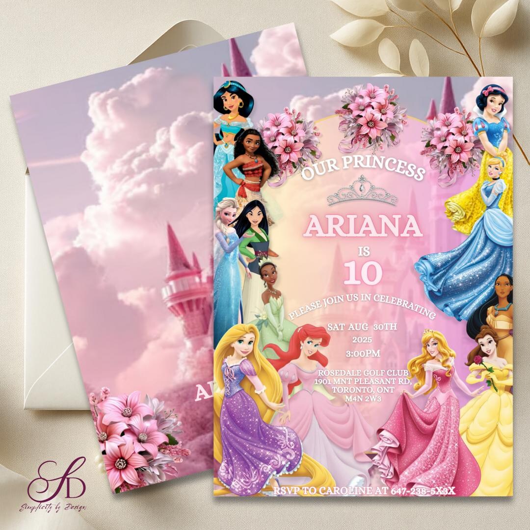 Princess Birthday Invitation | Editable Fairytale Party Invite for ...