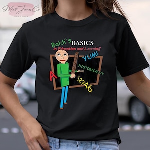 Vintage Baldis Tshirt, Baldi's Basics T Shirt, Baldi Amazed Tee, Video ...