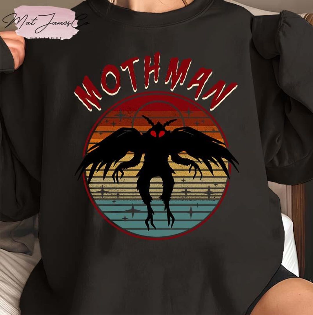 Mothman Vintage Retro Shirt, Cryptid Tshirt, Funny Cryptid Shirt ...