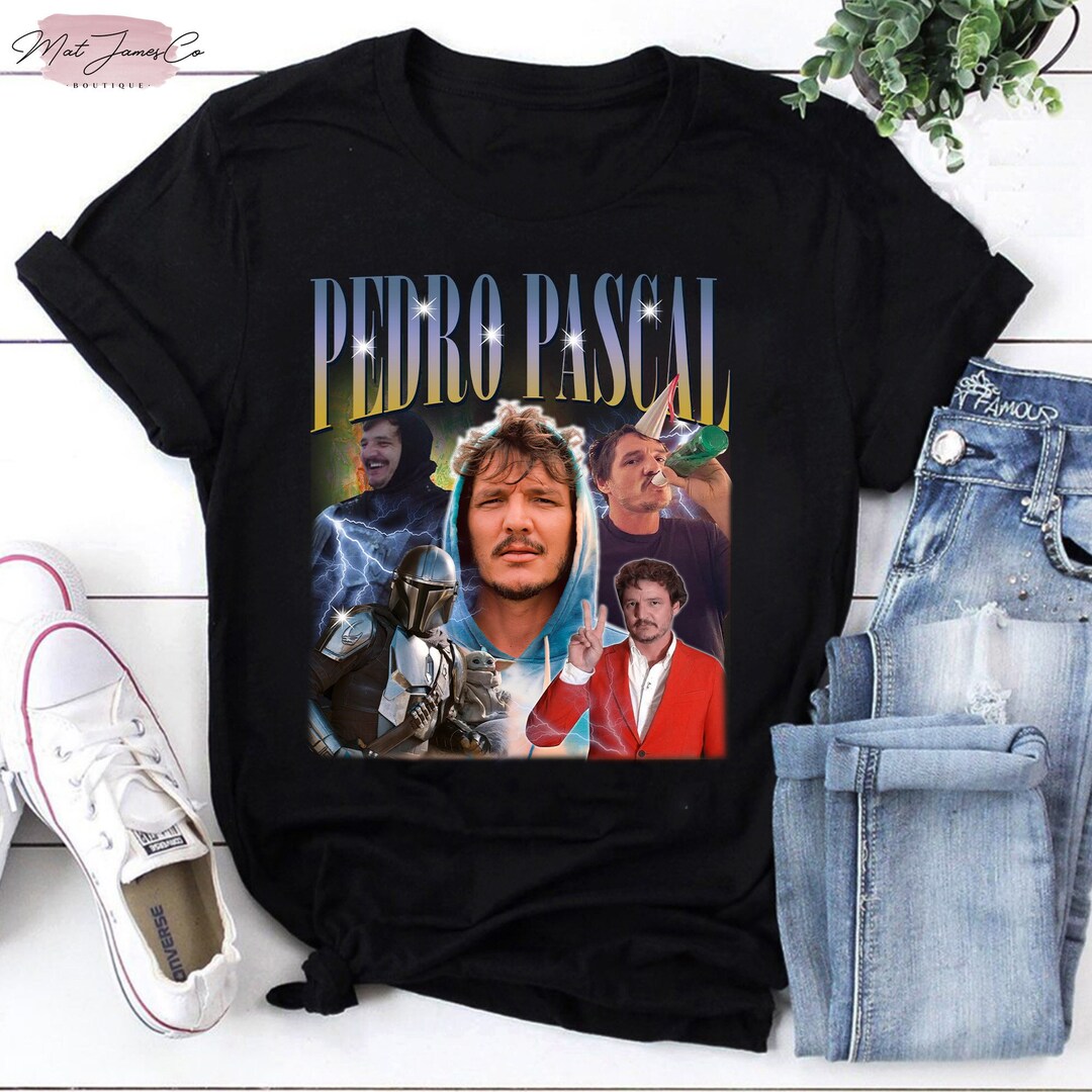 PEDRO PASCAL Shirt, Actor Pedro Pascal Shirt Retro 90s, Javier Peña ...