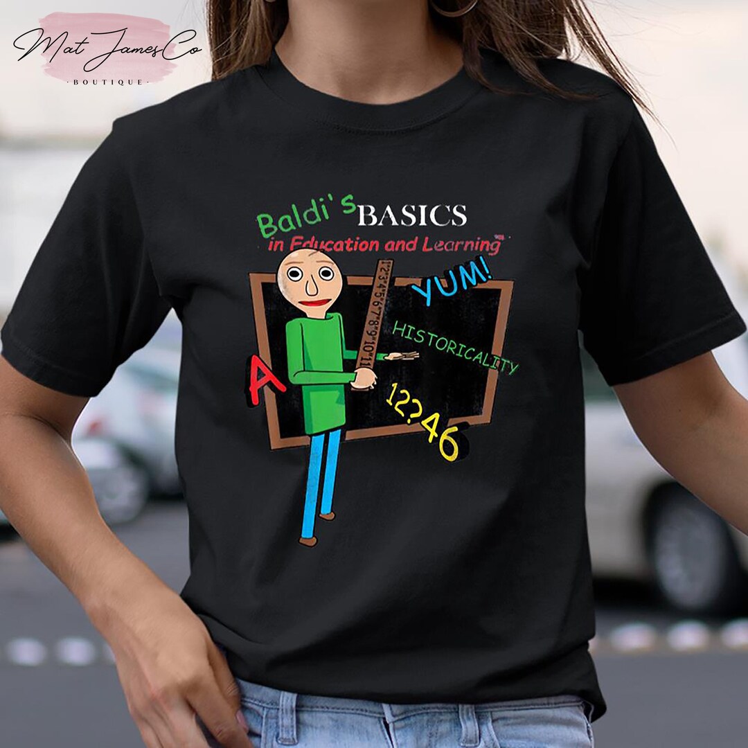 Vintage Baldis Tshirt, Baldi's Basics T Shirt, Baldi Amazed Tee, Video ...