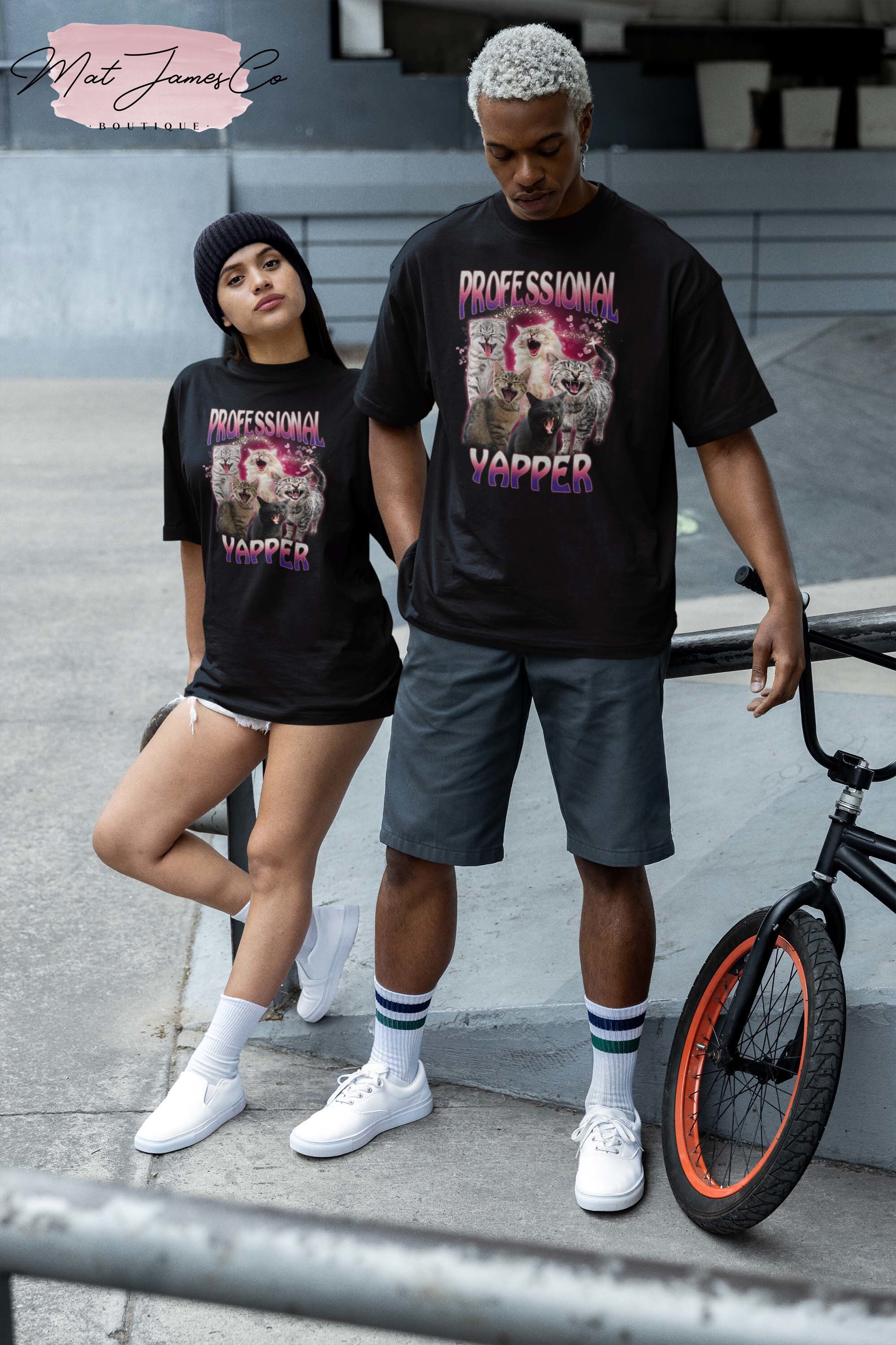 Professional Yapper Shirt, Funny Cat Meme T-shirt, Funny Genz Born to ...