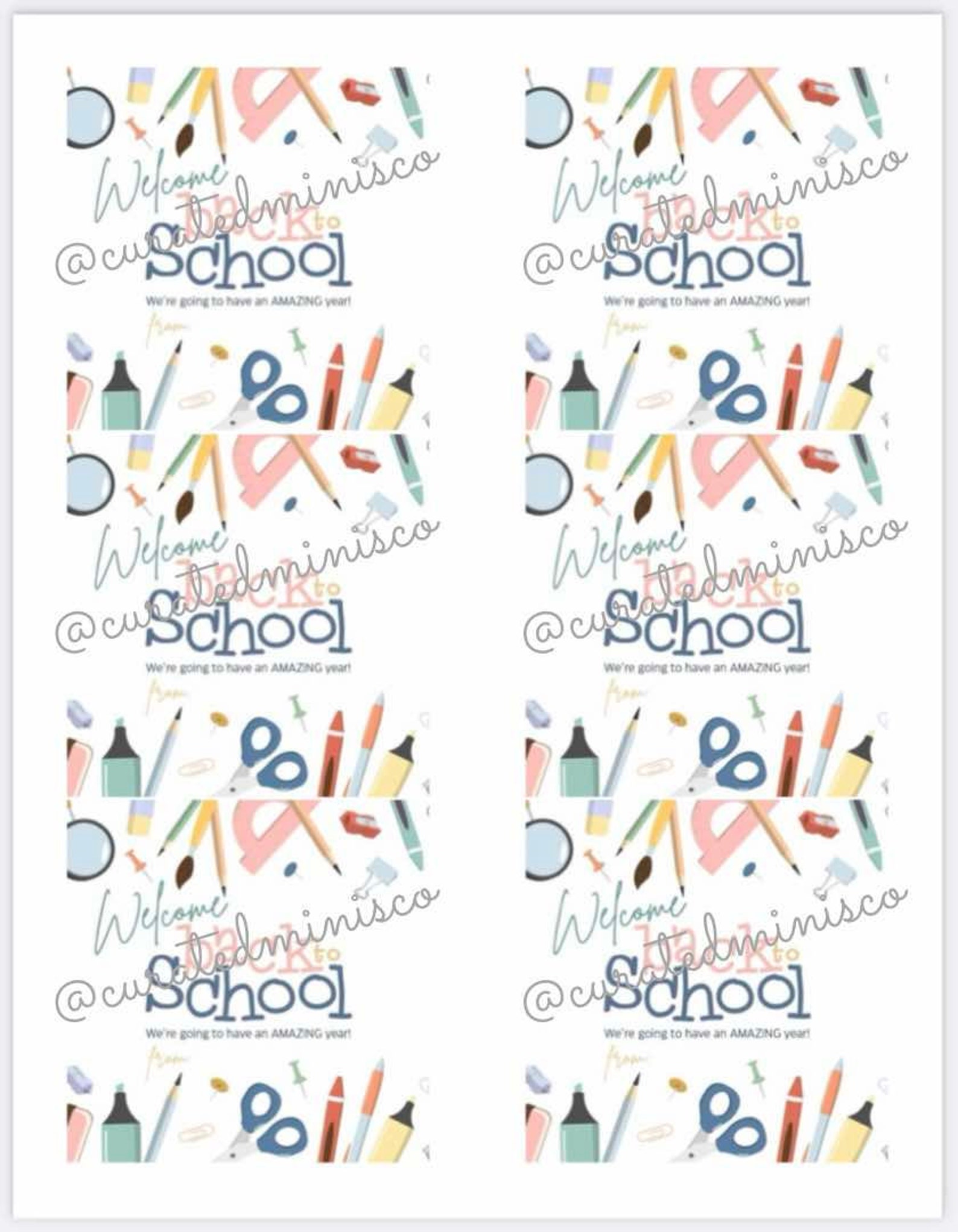 Back to School Gift Tag Printable | Teacher Gift Tag | First Day of ...
