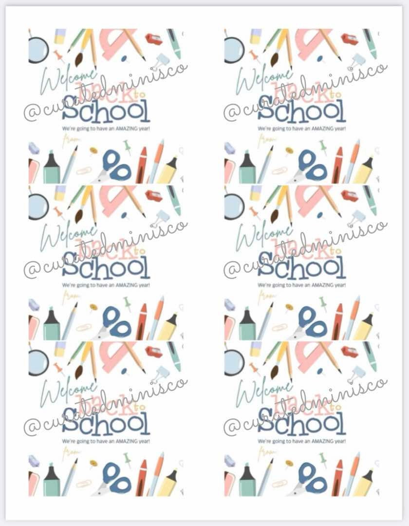 Back to School Gift Tag Printable | Teacher Gift Tag | First Day of ...