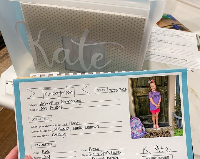 Personalized School Memory Box Printable Kit, DIY School Keepsake Kit ...