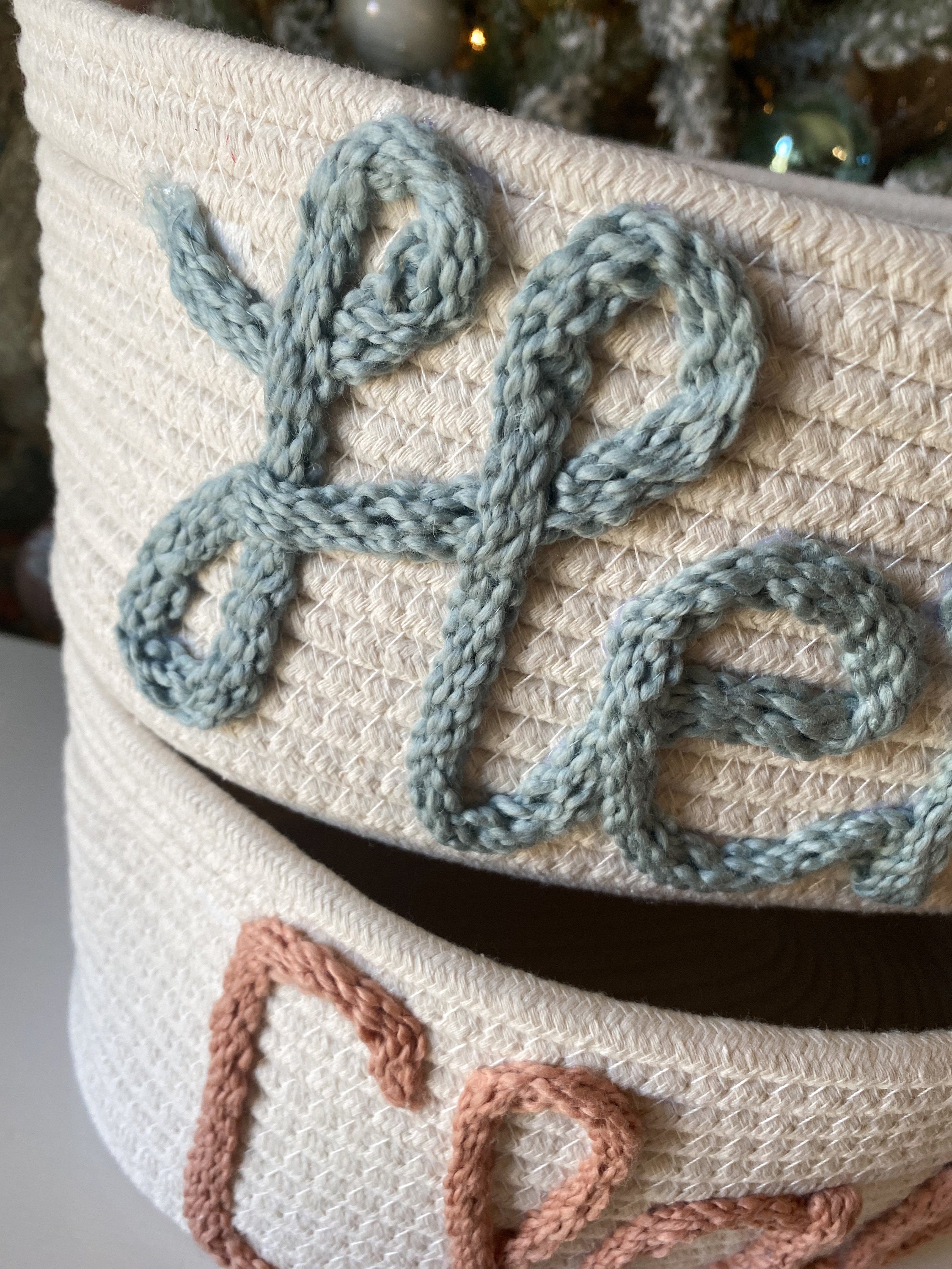 Personalized Rope Basket, Baby Shower Gift Basket, Storage Basket, Baby ...