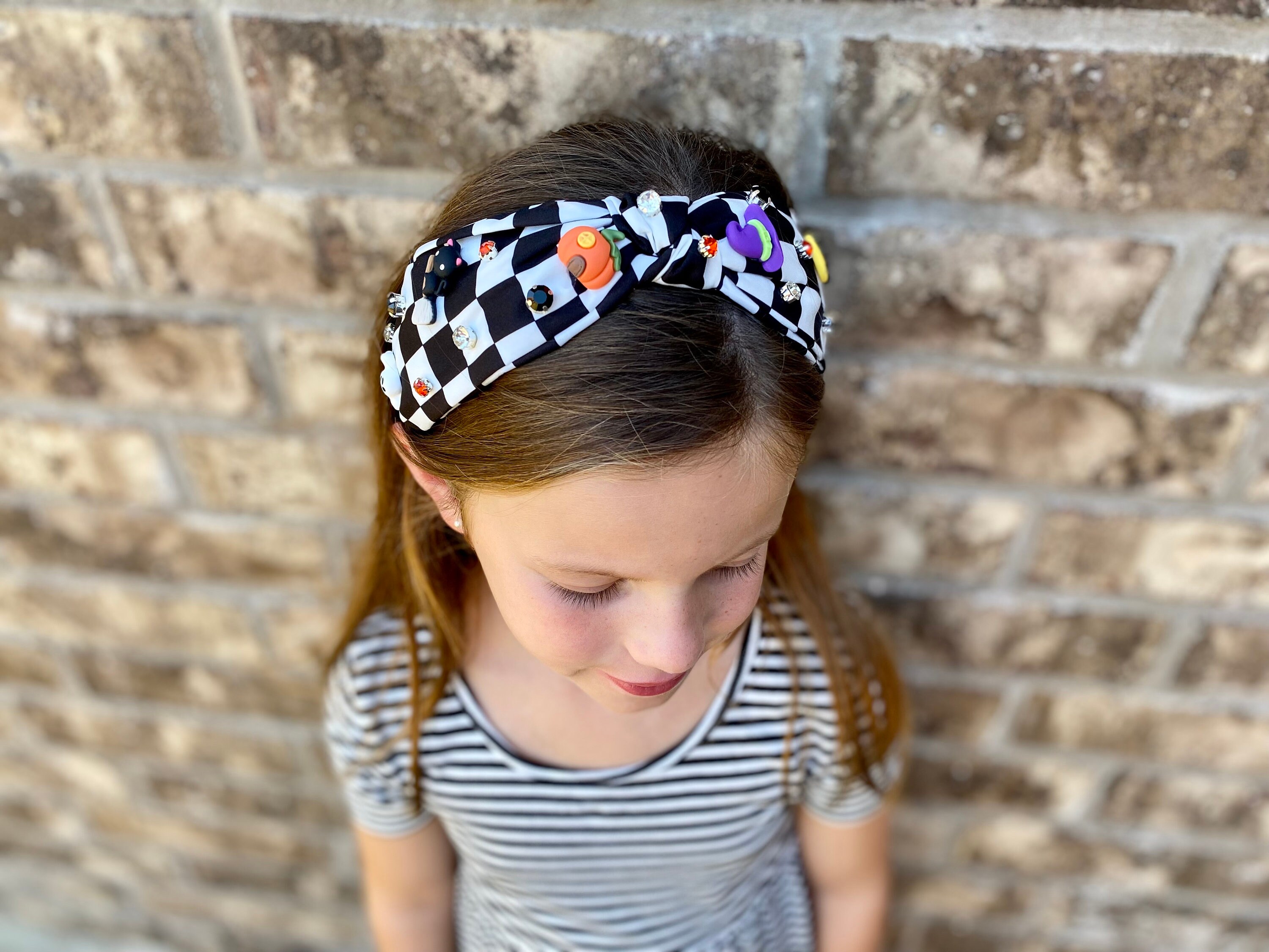 Halloween Knotted Headband Halloween Headbands Jeweled Knotted Headband ...