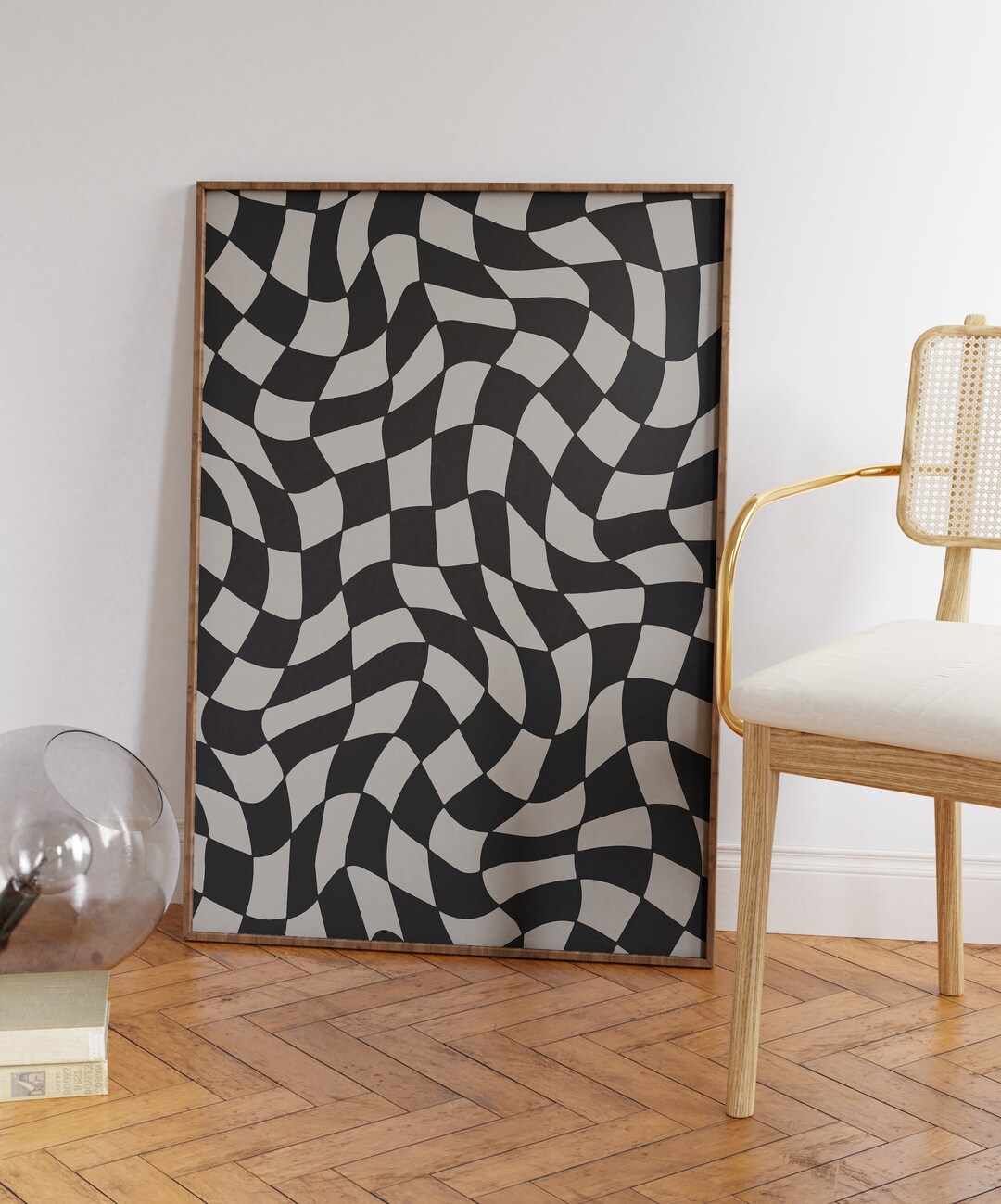 Retro Checkerboard Digital Artwork for Download! 70s Style Abstract ...