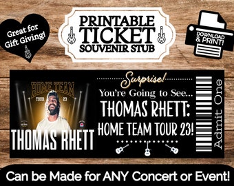 Thomas Rhett Ticket - Etsy
