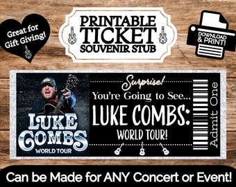 Luke Concert Ticket - Etsy