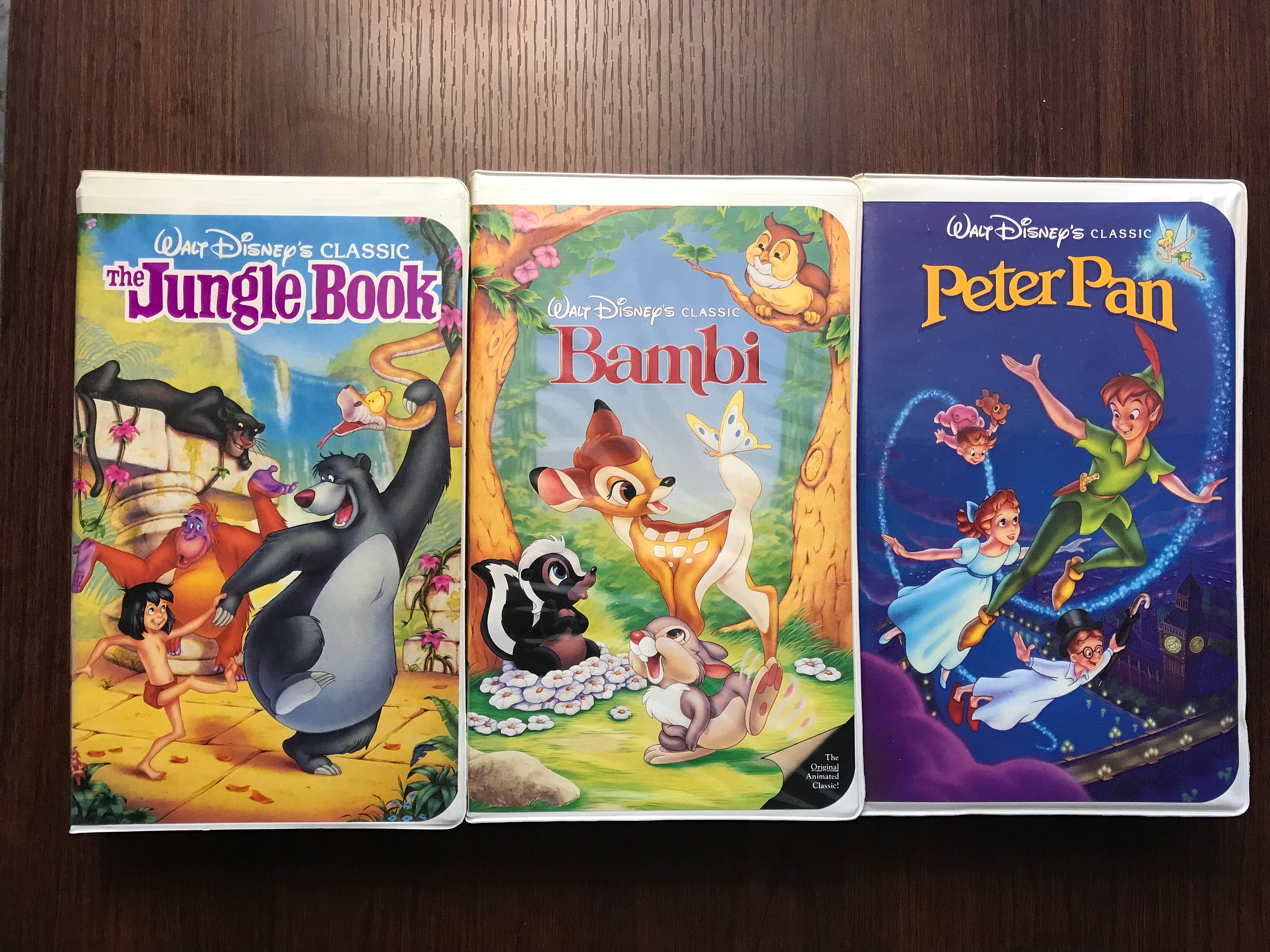 Disney Black Diamond VHS Movie, Bambi, Jungle Book, Peter Pan - Etsy