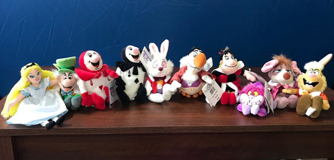 Lewis Carroll's Alice in Wonderland Disney Plush Set of 10 - Etsy