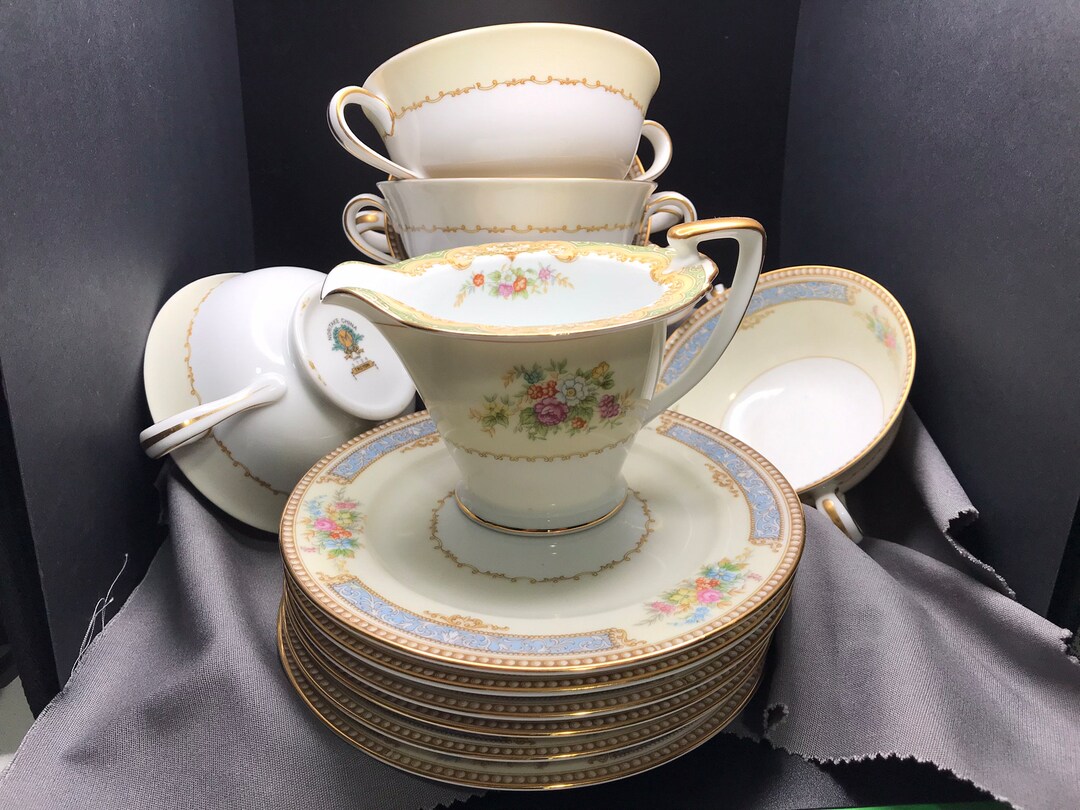 6 Noritake Cups and Saucers With a Creamer Troyon Pattern - Etsy