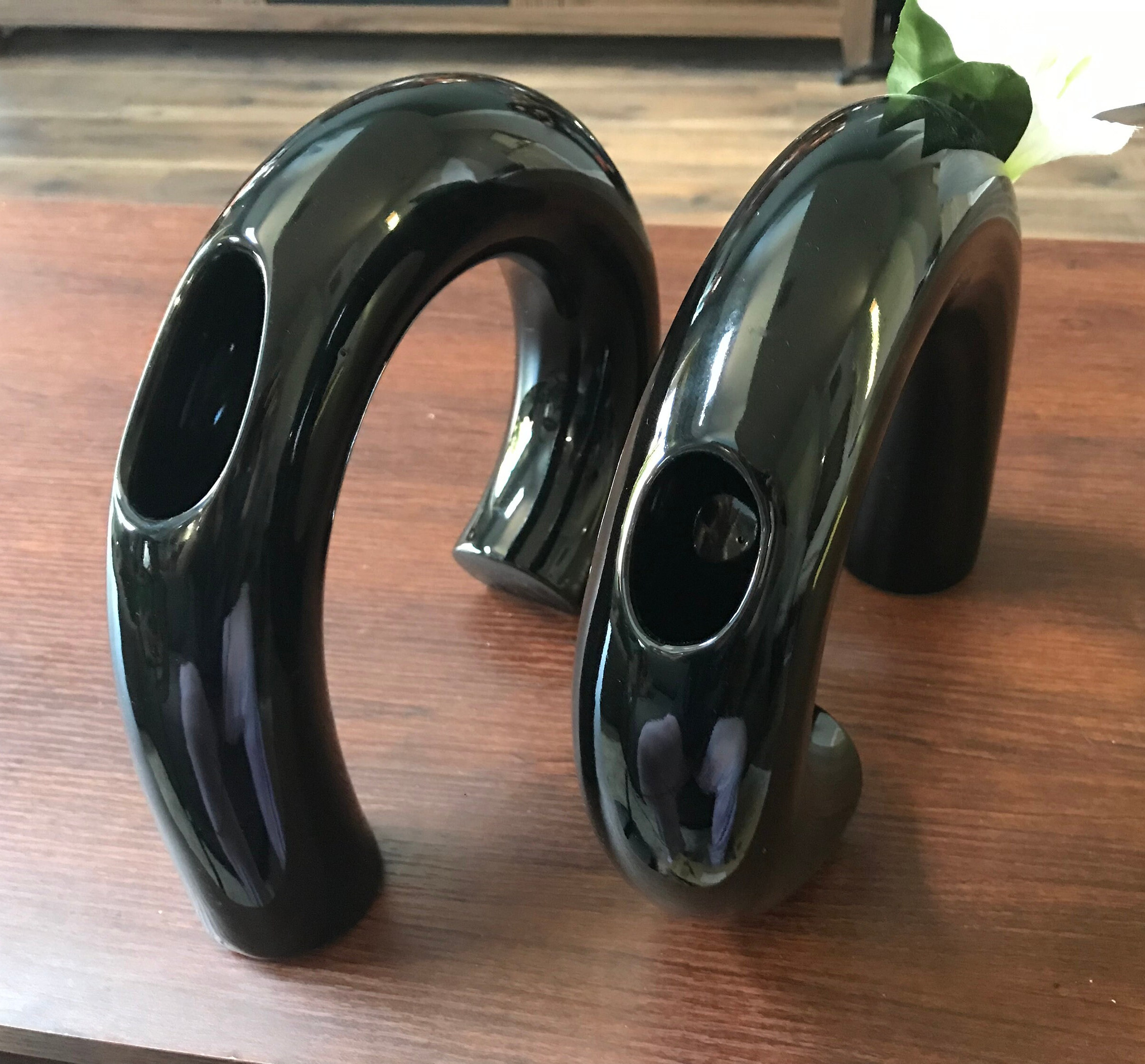 Black Toyo Curved Vase, Made in Japan - Etsy