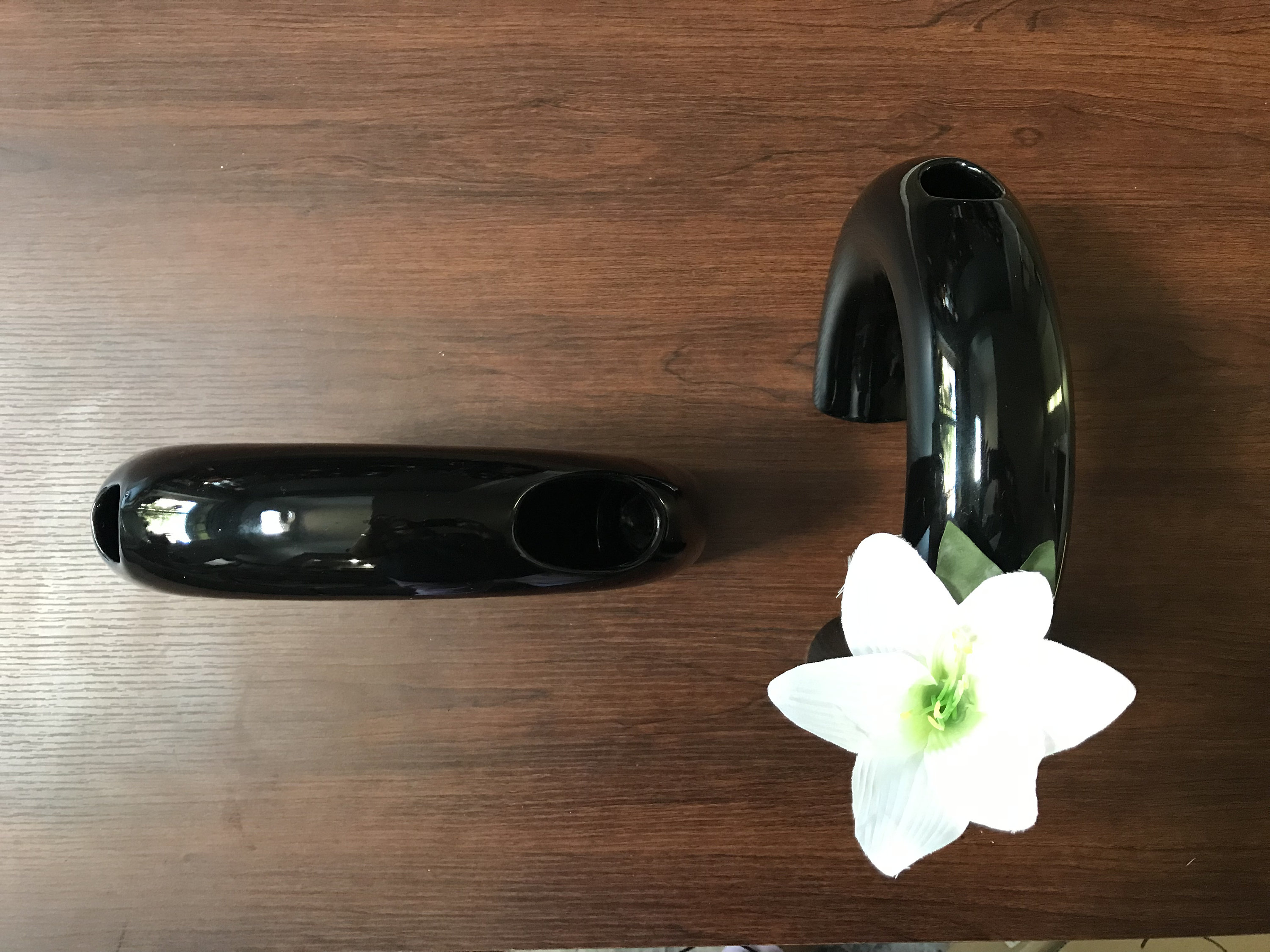 Black Toyo Curved Vase, Made in Japan - Etsy