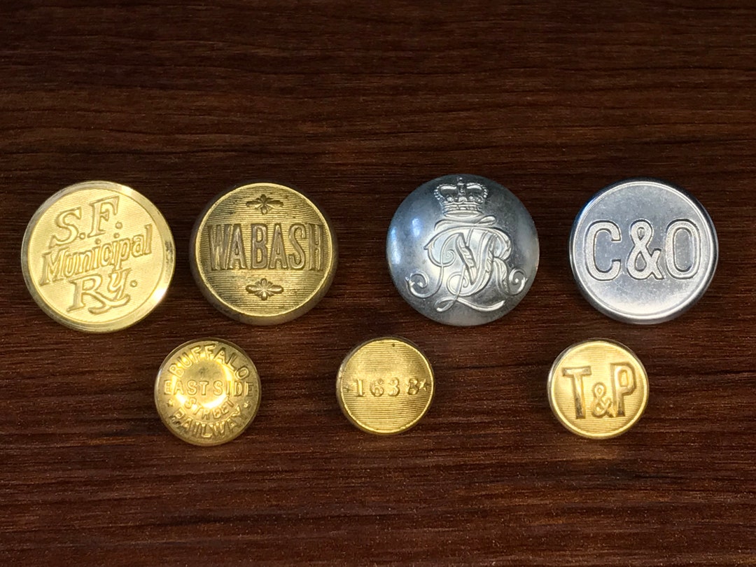 Vintage Train Uniform Buttons - Etsy