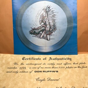 Don Ruffin's Eagle Dancer Pewter Plate, Numbered - Etsy