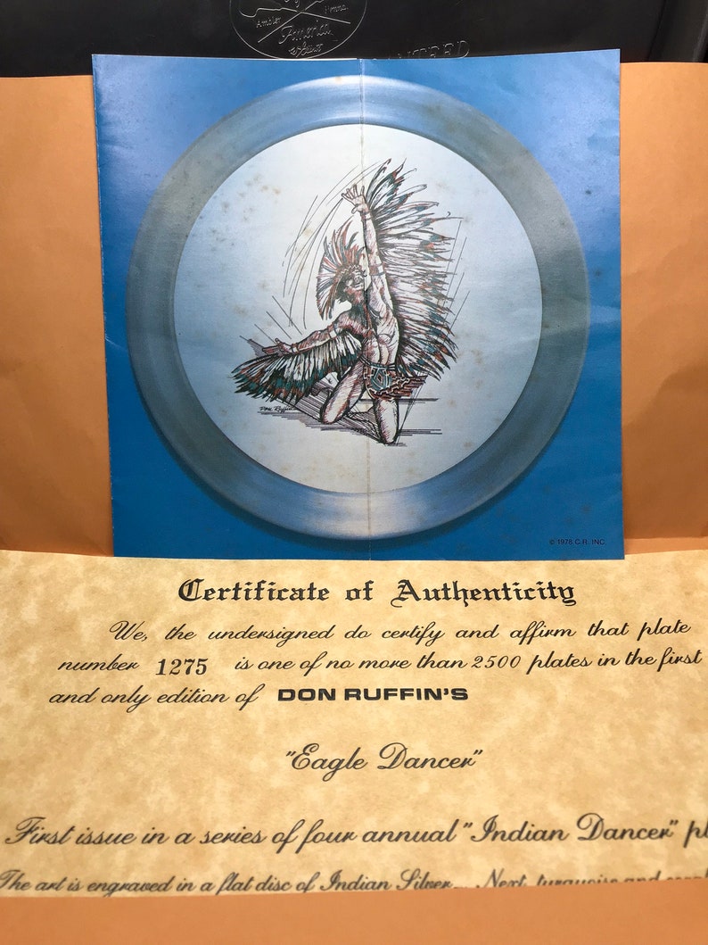 Don Ruffin's Eagle Dancer Pewter Plate, Numbered - Etsy
