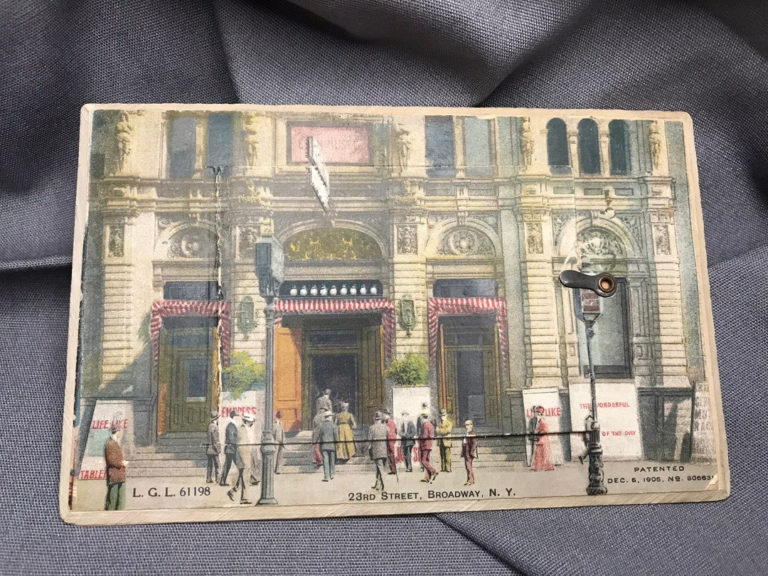 Vintage NY Broadway Postcard With Fold Out Panels - Etsy