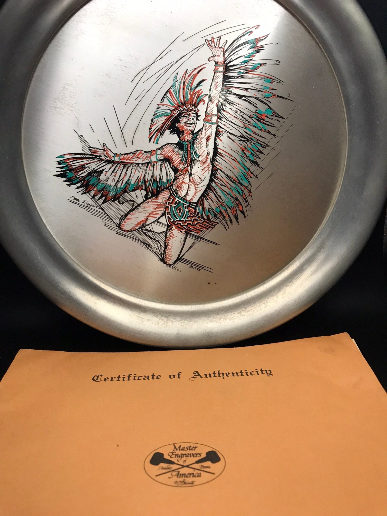 Don Ruffin's Eagle Dancer Pewter Plate, Numbered - Etsy