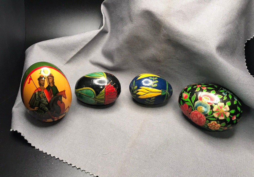 Hand Painted Wooden Eggs - Etsy