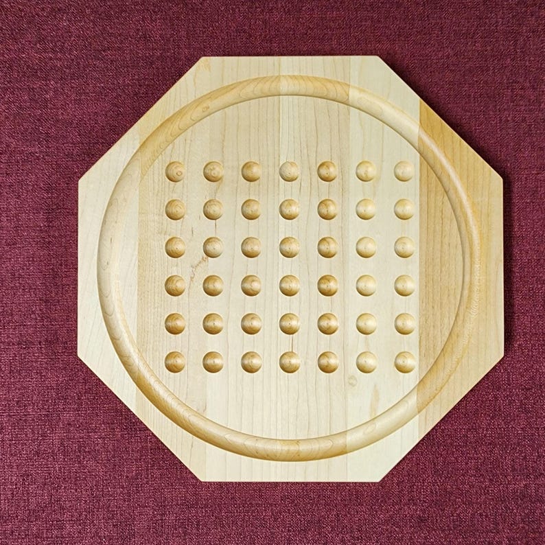 Wooden Four in a Row Board Game - Etsy