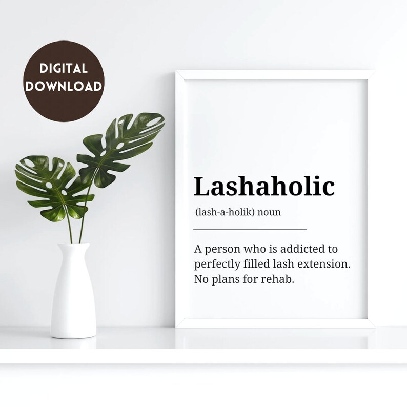 Lash Artist Wall Art, Eyelash Prints, Lash Posters, Eyelash Printable ...