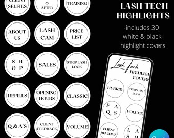 Lash Tech Instagram Highlight Covers, Social Media Lash, Lash Tech ...