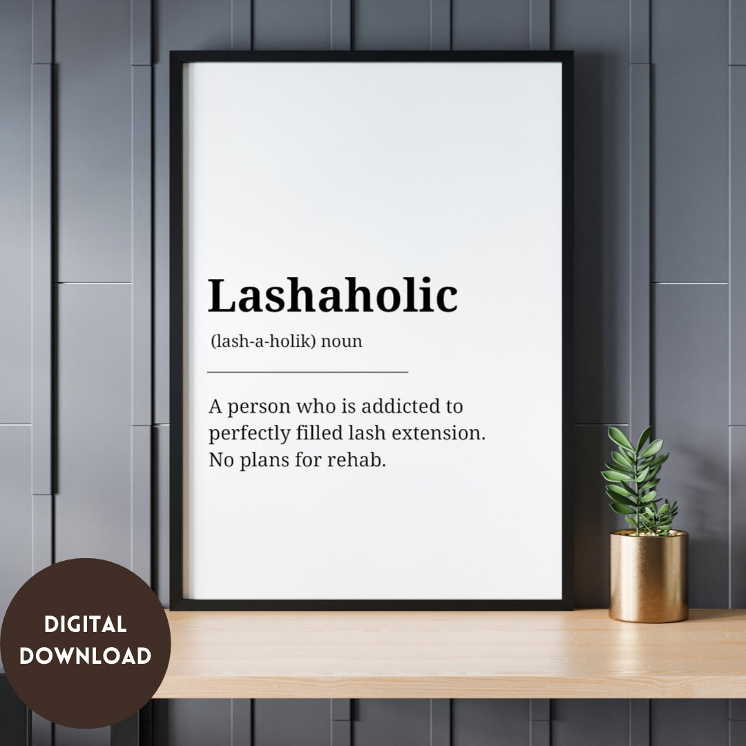 Lash Artist Wall Art, Eyelash Prints, Lash Posters, Eyelash Printable ...