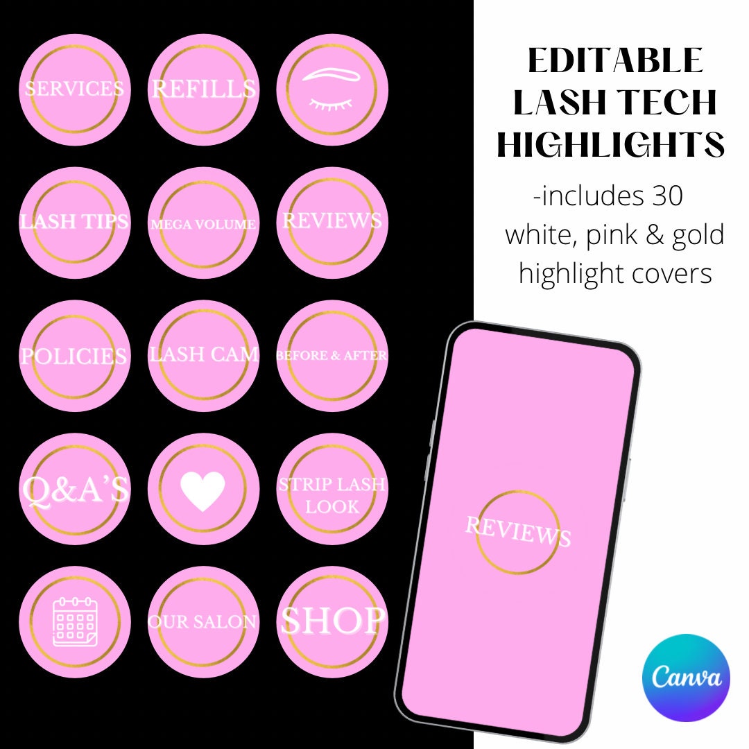 Lash Tech Instagram Highlight Covers, Social Media Lash, Lash Tech ...
