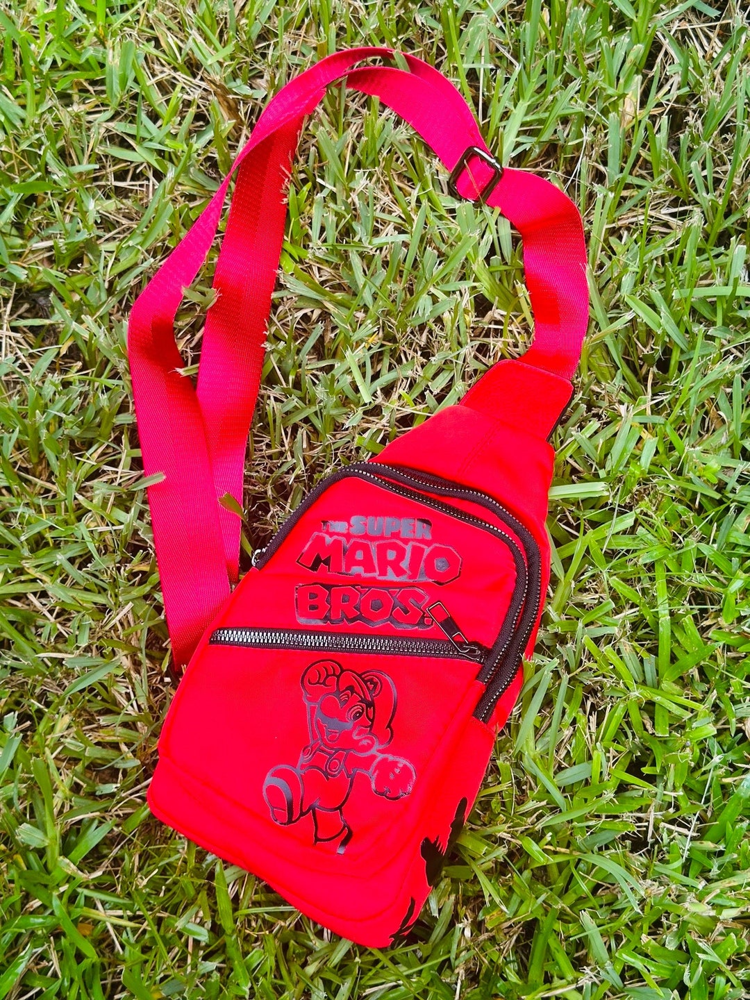 Red Crossover Nylon Bag Super Mario Bros - Etsy