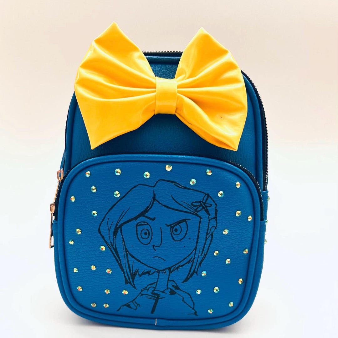 Blue Backpack Coraline Yellow Bow - Etsy