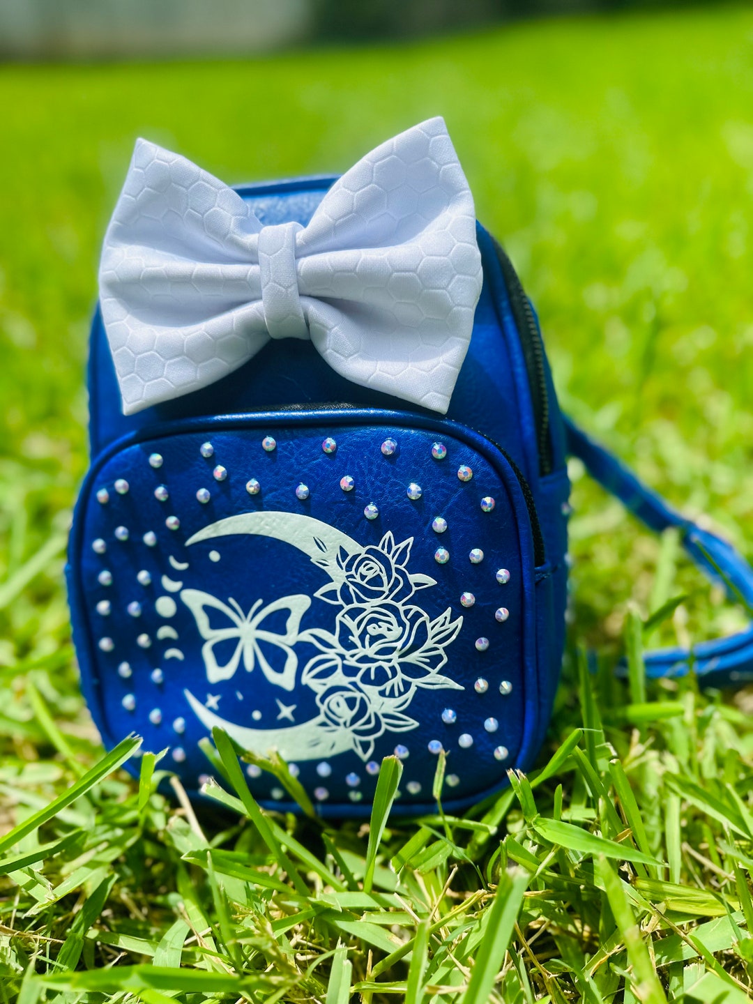 Royal Blue Backpack White Bow - Etsy