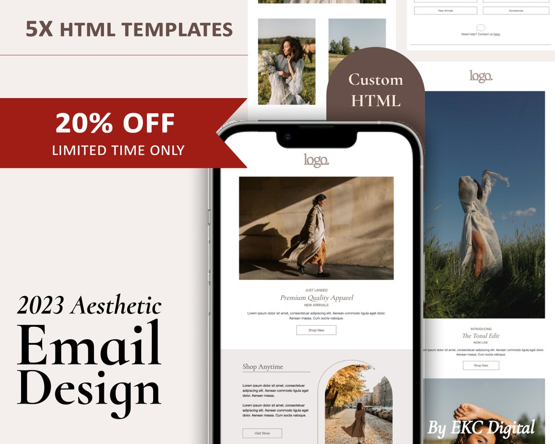 SALE! 5 Responsive Edms, HTML Email Templates, 2023 Email Newsletter ...