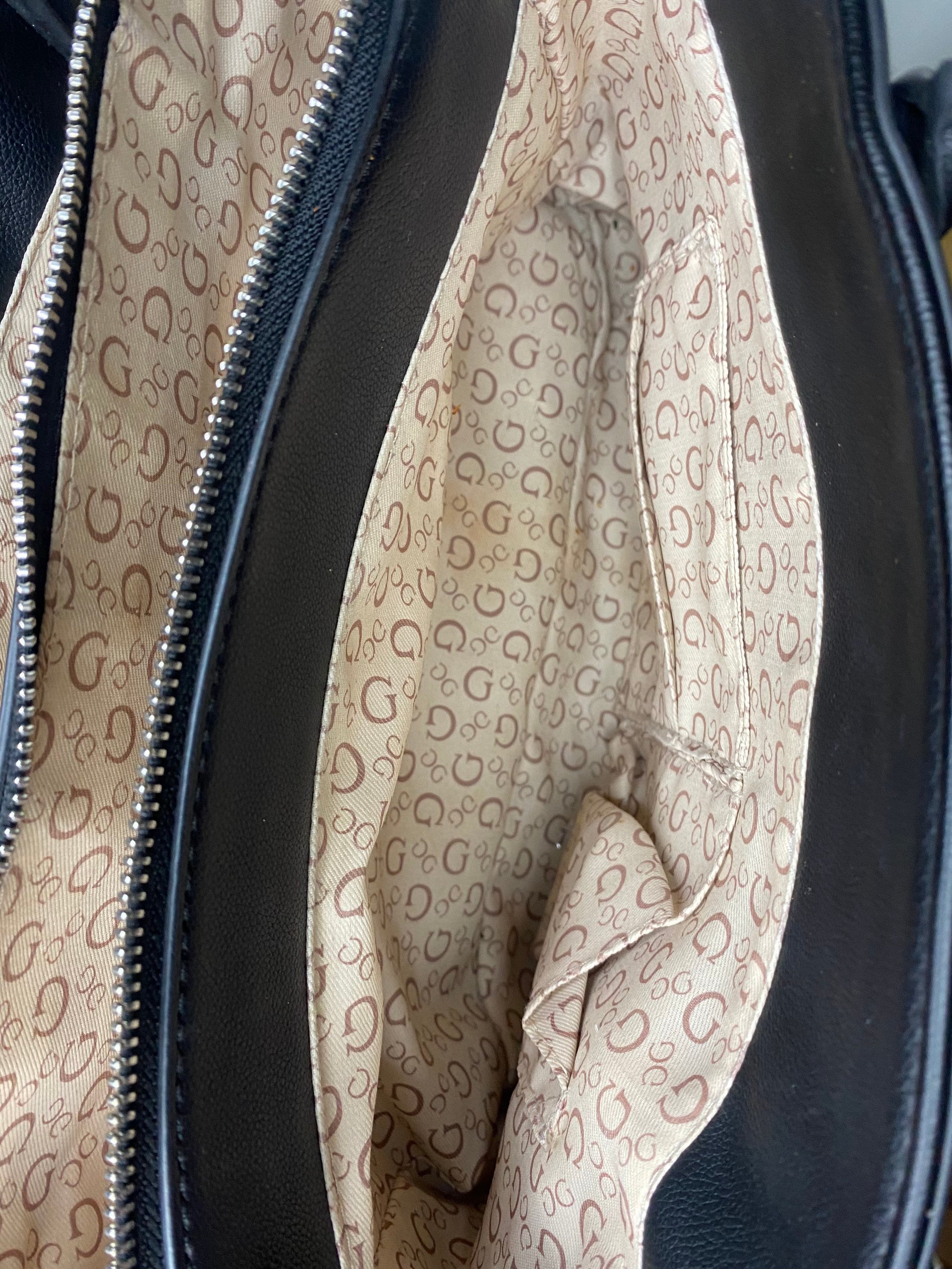 Vintage GUESS Purse Black Leather - Etsy