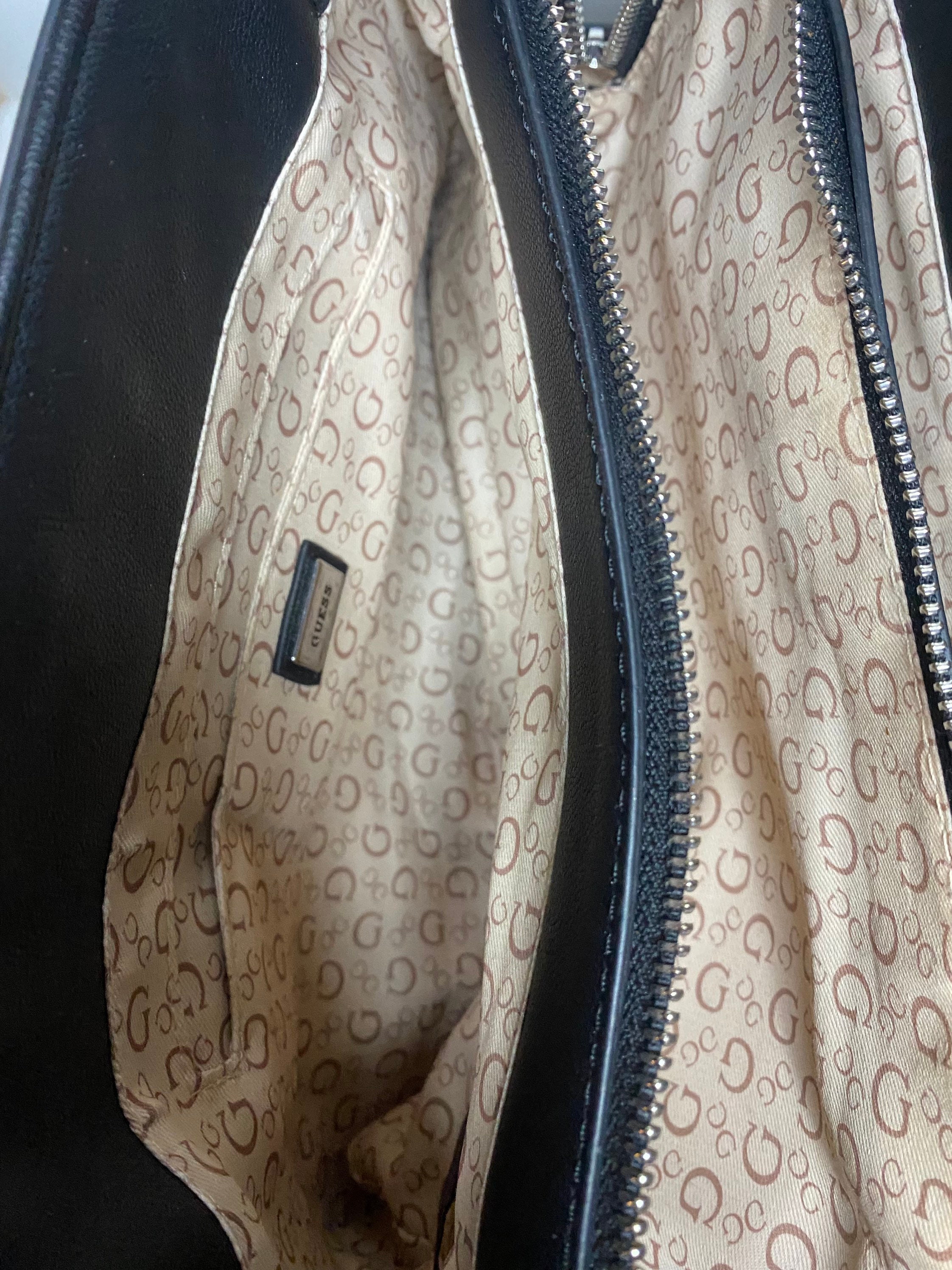 Vintage GUESS Purse Black Leather - Etsy